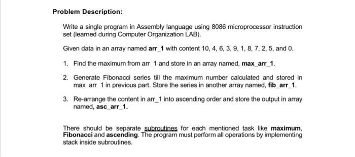 Solved Problem Description Write A Single Program In