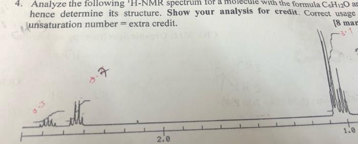 Solved ecule with the formula C6H120 an 4. Analyze the | Chegg.com