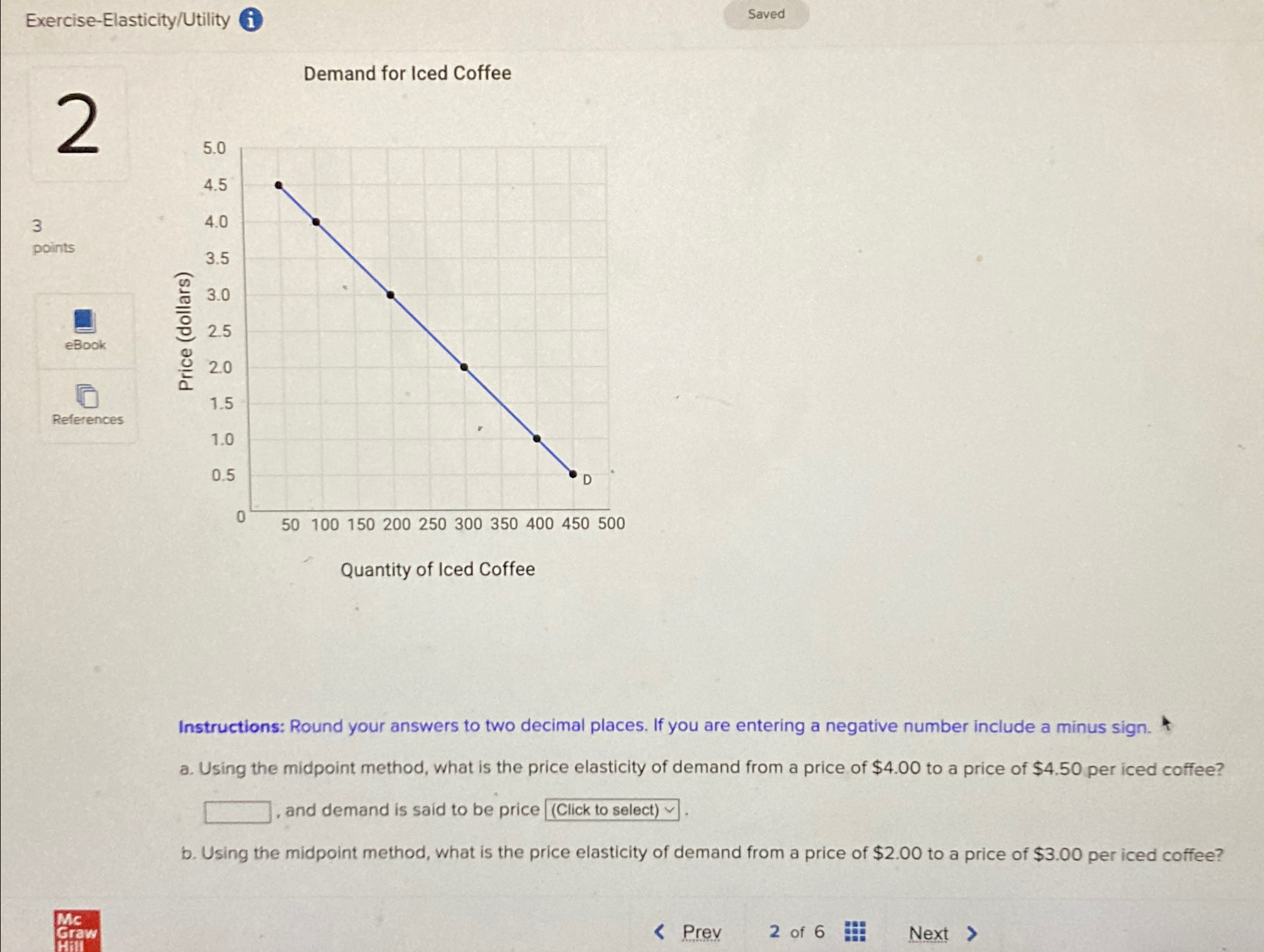Solved Exercise-Elasticity/Utility (i)SavedDemand for Iced | Chegg.com