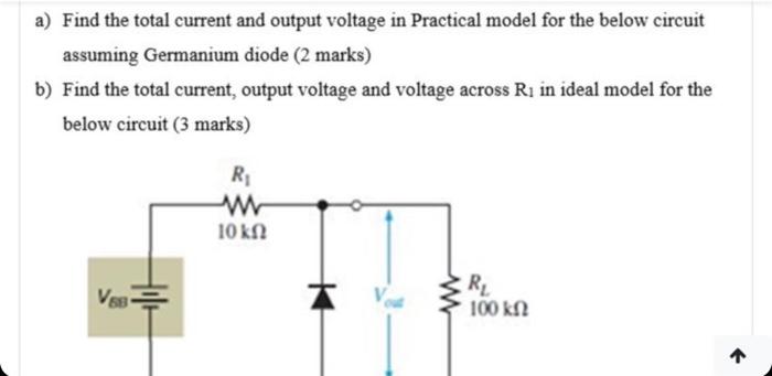 Solved a) Find the total current and output voltage in | Chegg.com