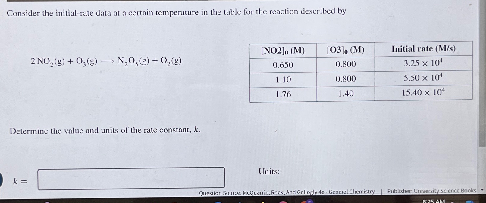 Solved Consider the initial-rate data at a certain | Chegg.com