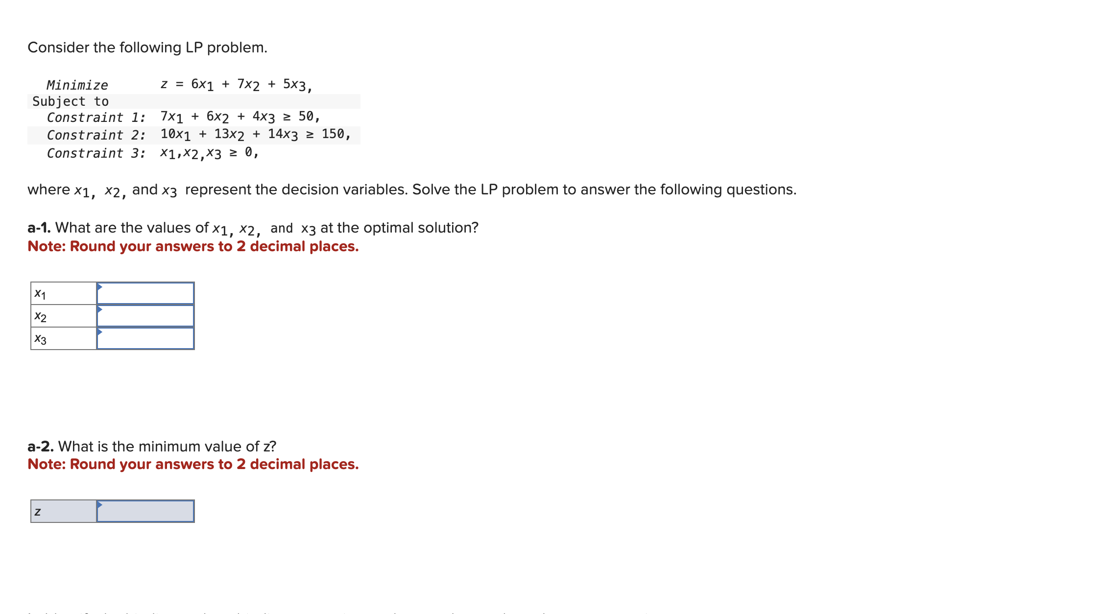 Solved Consider the following LP problem.where x1,x2, ﻿and | Chegg.com