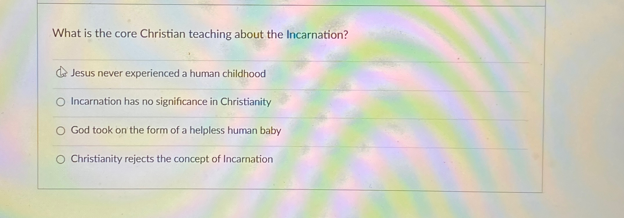 Solved What is the core Christian teaching about the | Chegg.com