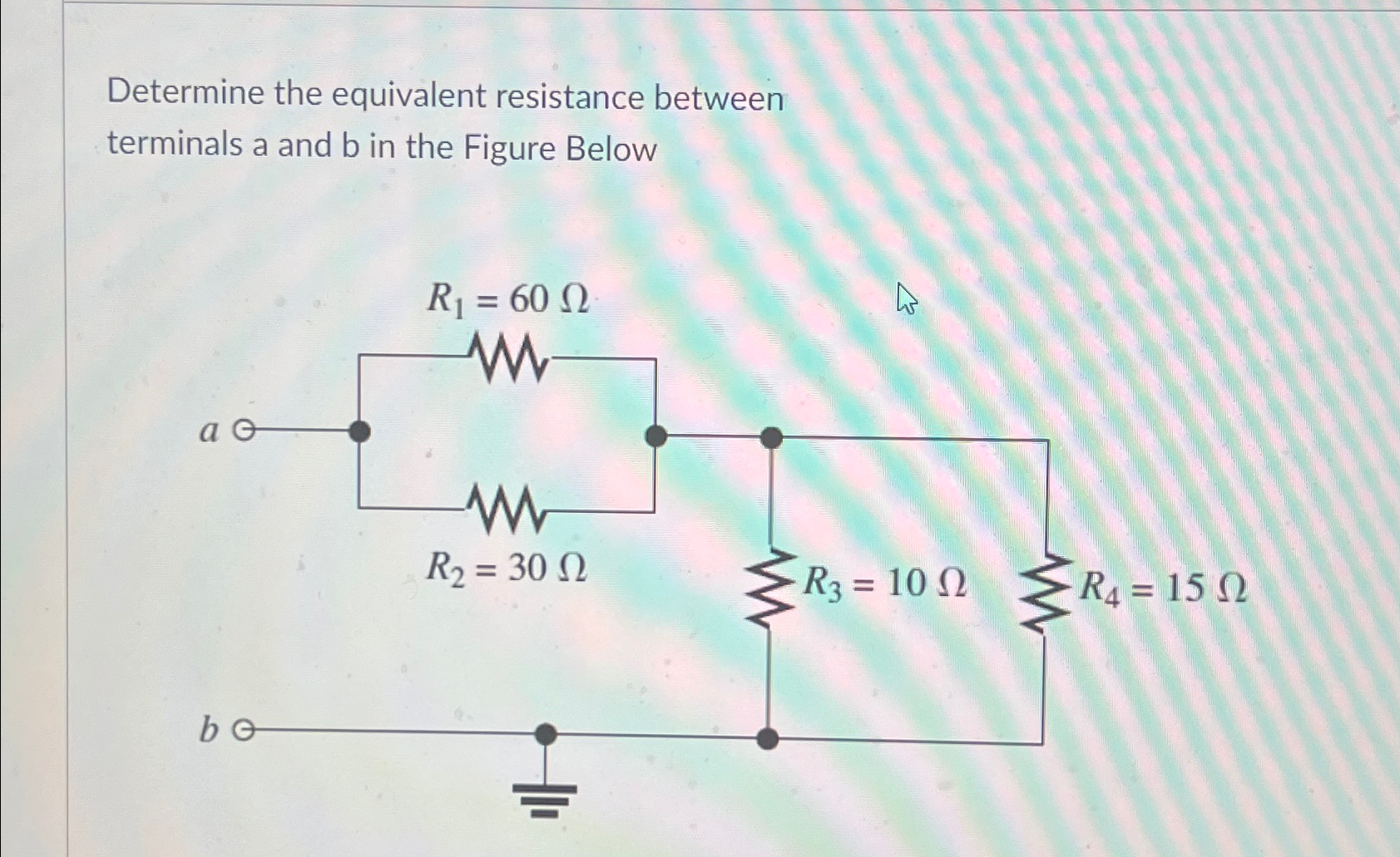 Solved Determine the equivalent resistance between terminals | Chegg.com