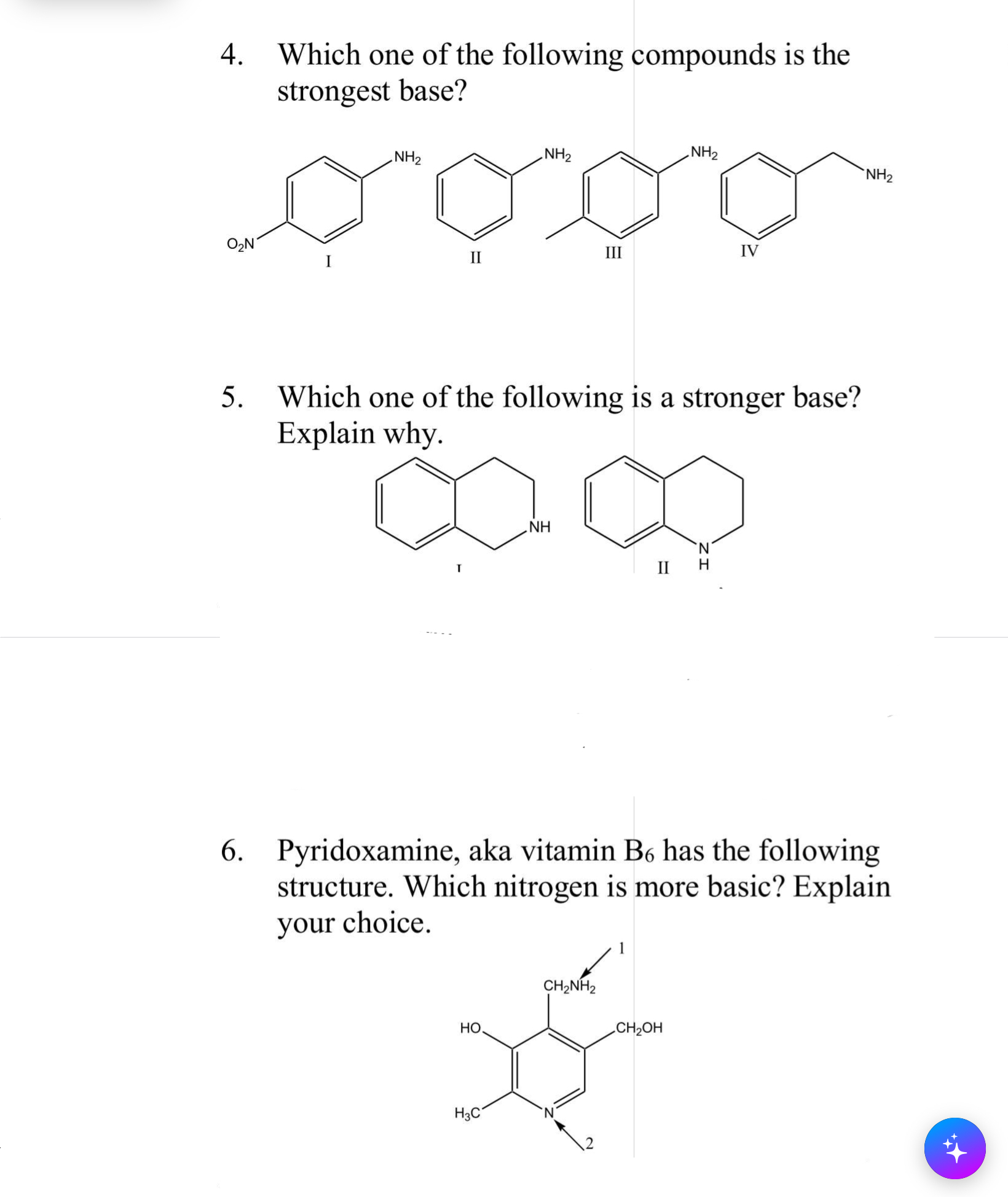 Solved Which one of the following compounds is the strongest | Chegg.com