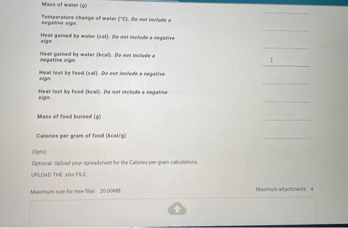 Solved Data And Report Submission - Energy And Specific Heat | Chegg.com