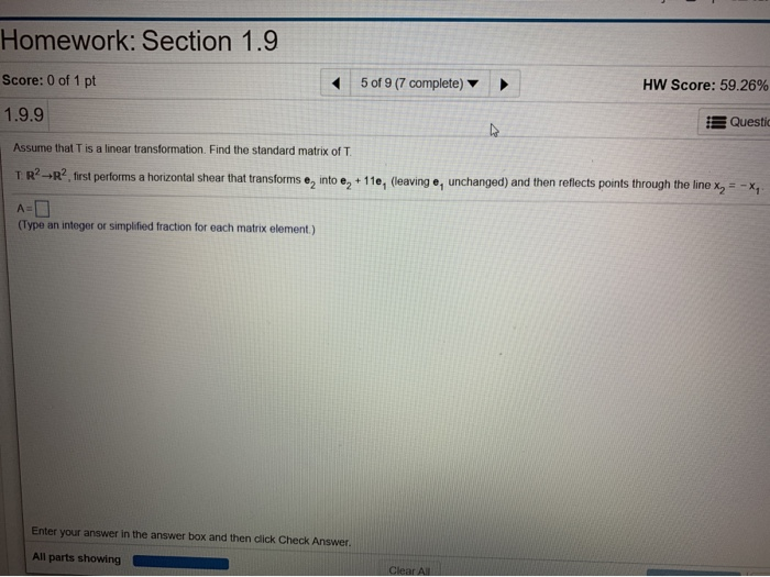 Solved Homework Section 1 9 5 Of 9 7 Complete Hw Score