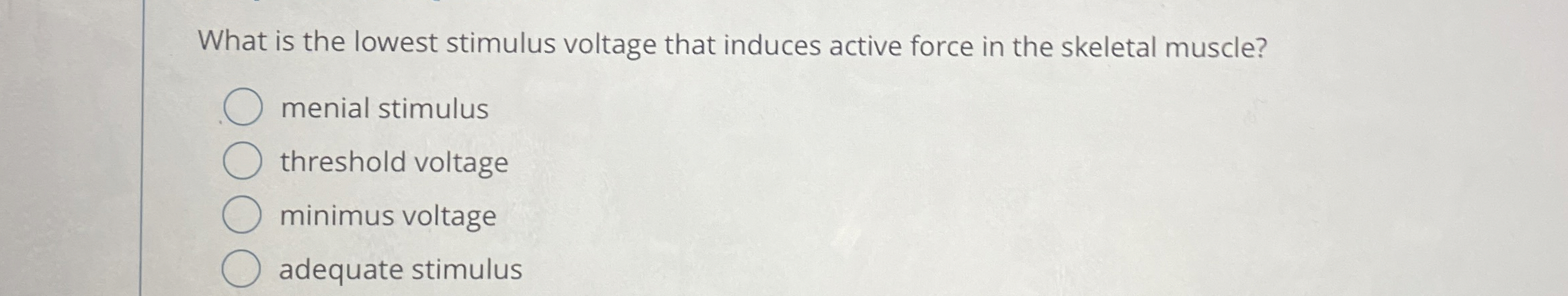 Solved What is the lowest stimulus voltage that induces | Chegg.com