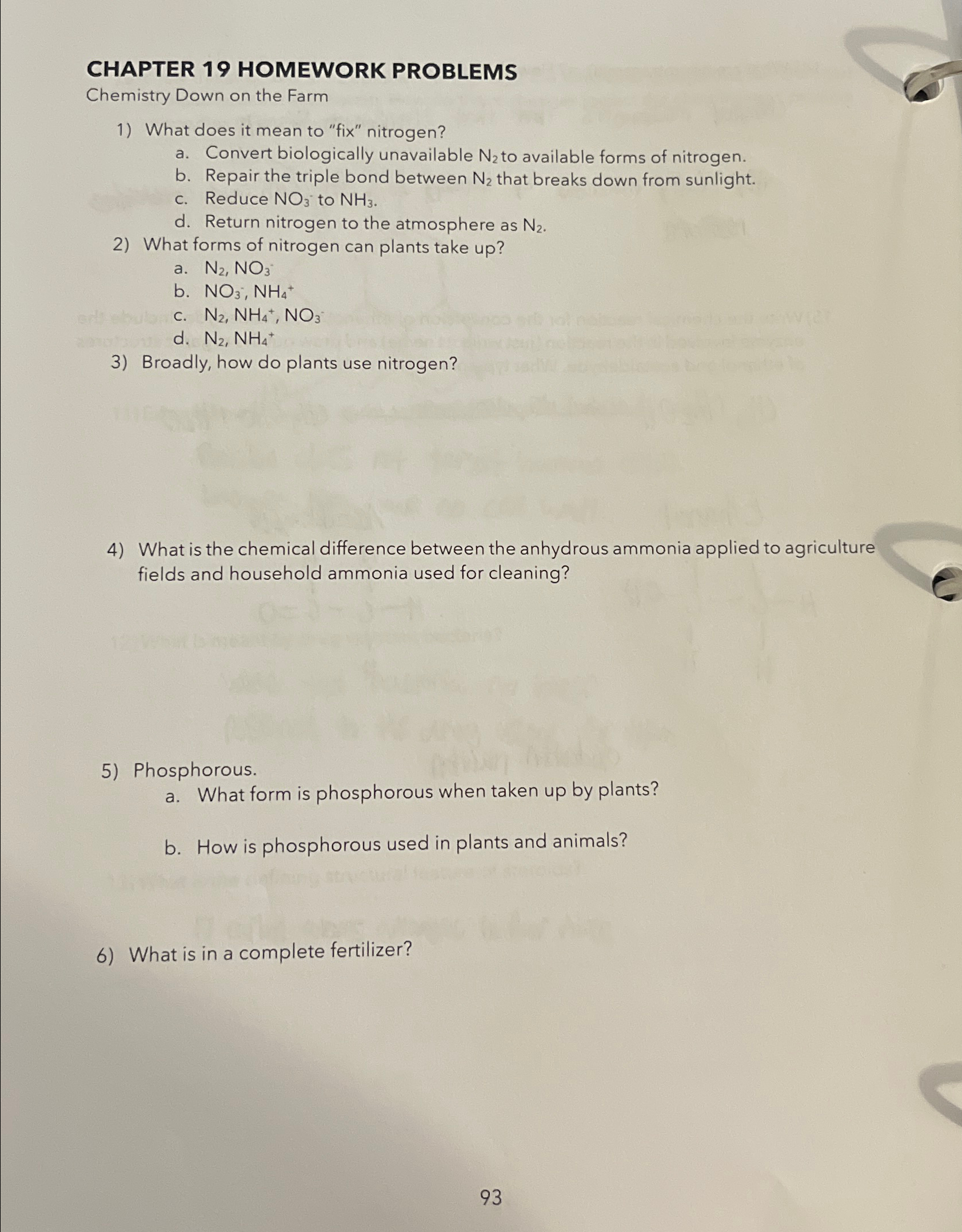 Solved CHAPTER 19 ﻿HOMEWORK PROBLEMSChemistry Down on the | Chegg.com