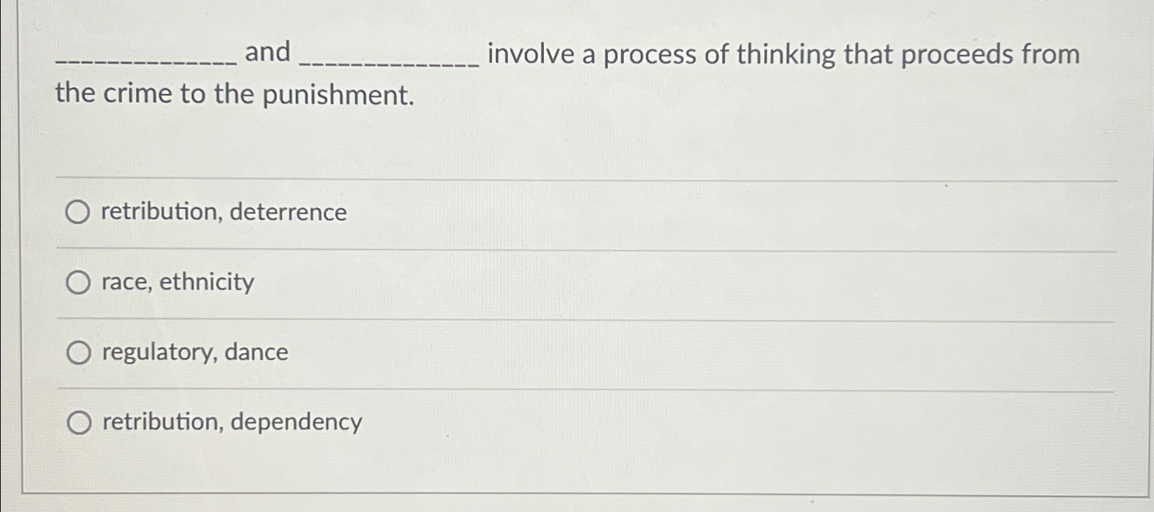 Solved and involve a process of thinking that proceeds from | Chegg.com