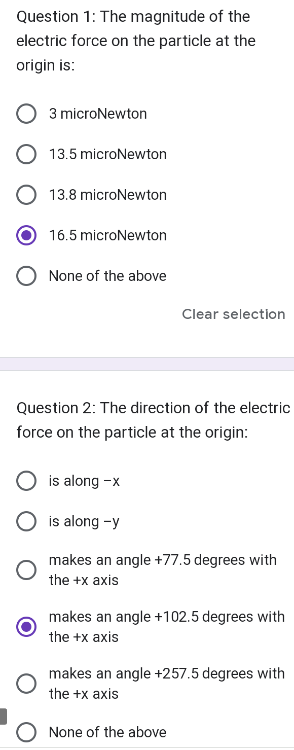 Solved Question 1: The magnitude of the electric force on | Chegg.com
