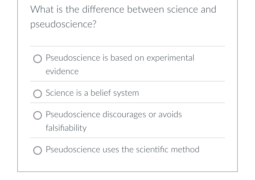 Solved What is the difference between science and | Chegg.com