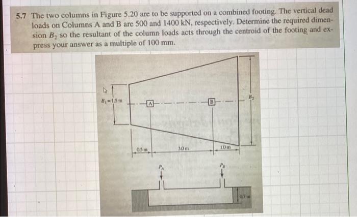 Solved 5.7 The two columns in Figure 5.20 are to be | Chegg.com