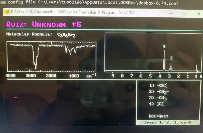 Solved 图 DOSBox 0.74, Cpu speed: 3000 cycles, Frameskip 0, | Chegg.com