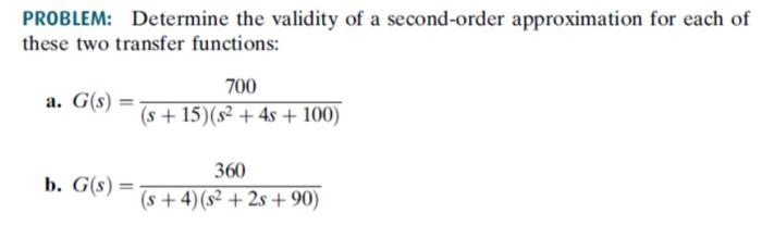 Solved PROBLEM: Determine the validity of a second-order | Chegg.com