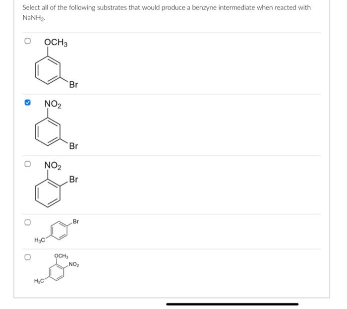 Solved Select all of the following substrates that would | Chegg.com