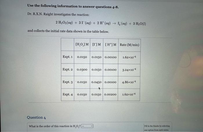 Solved Use the following information to answer questions | Chegg.com