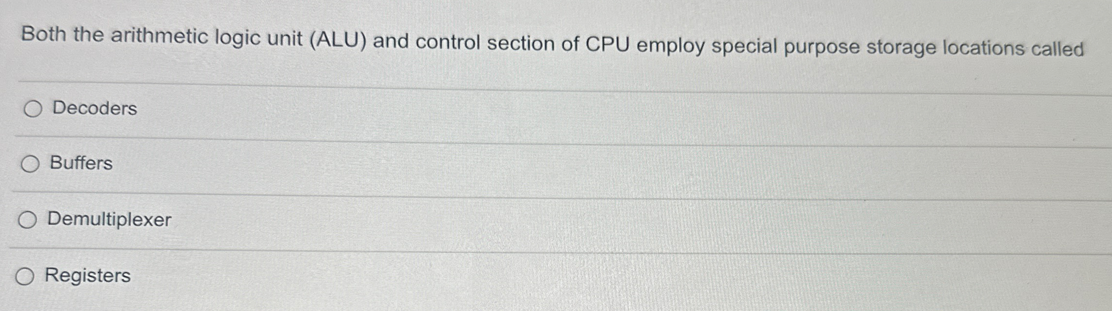Both the arithmetic logic unit (ALU) ﻿and control | Chegg.com