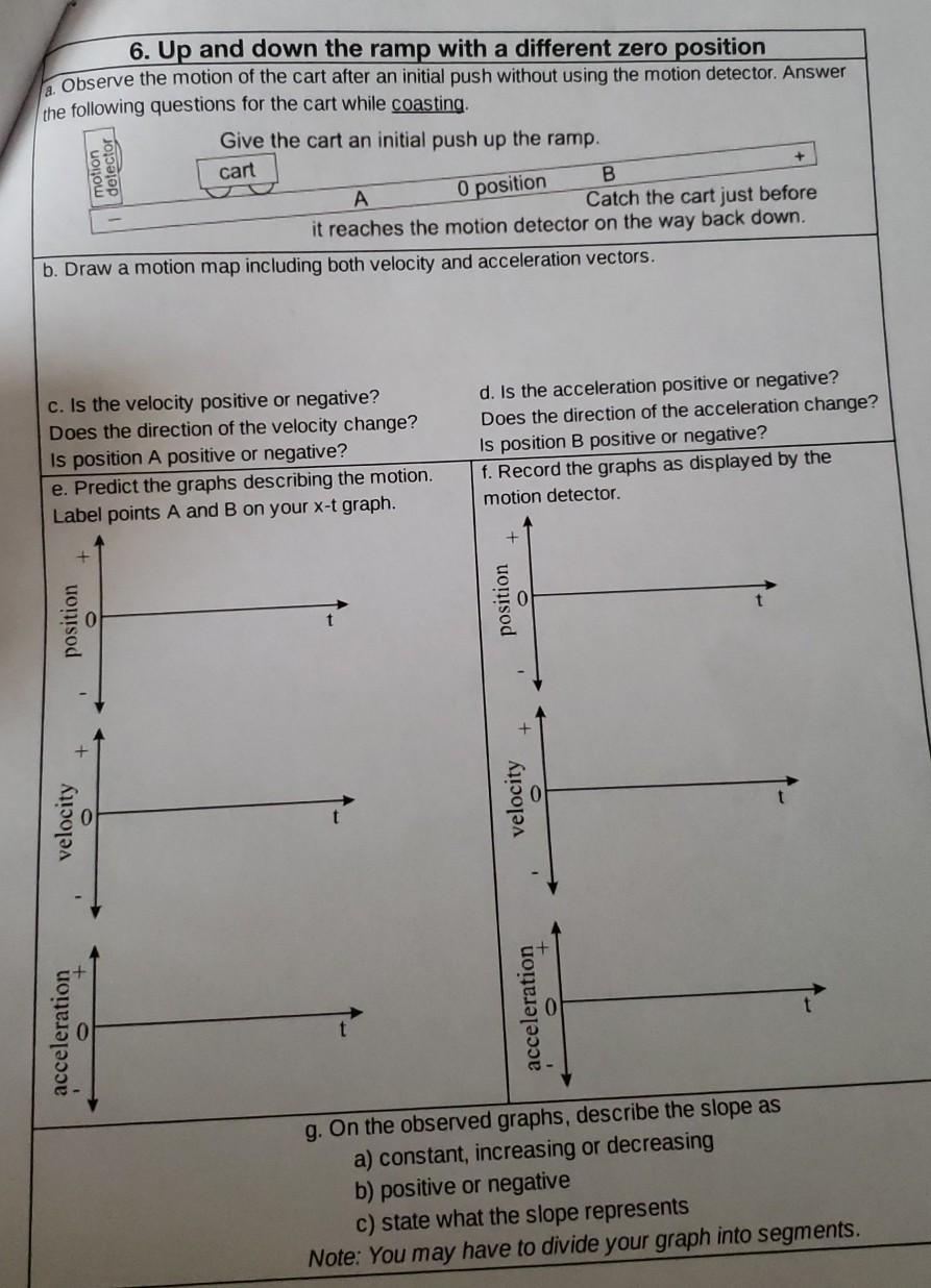 Solved + 6. Up and down the ramp with a different zero | Chegg.com