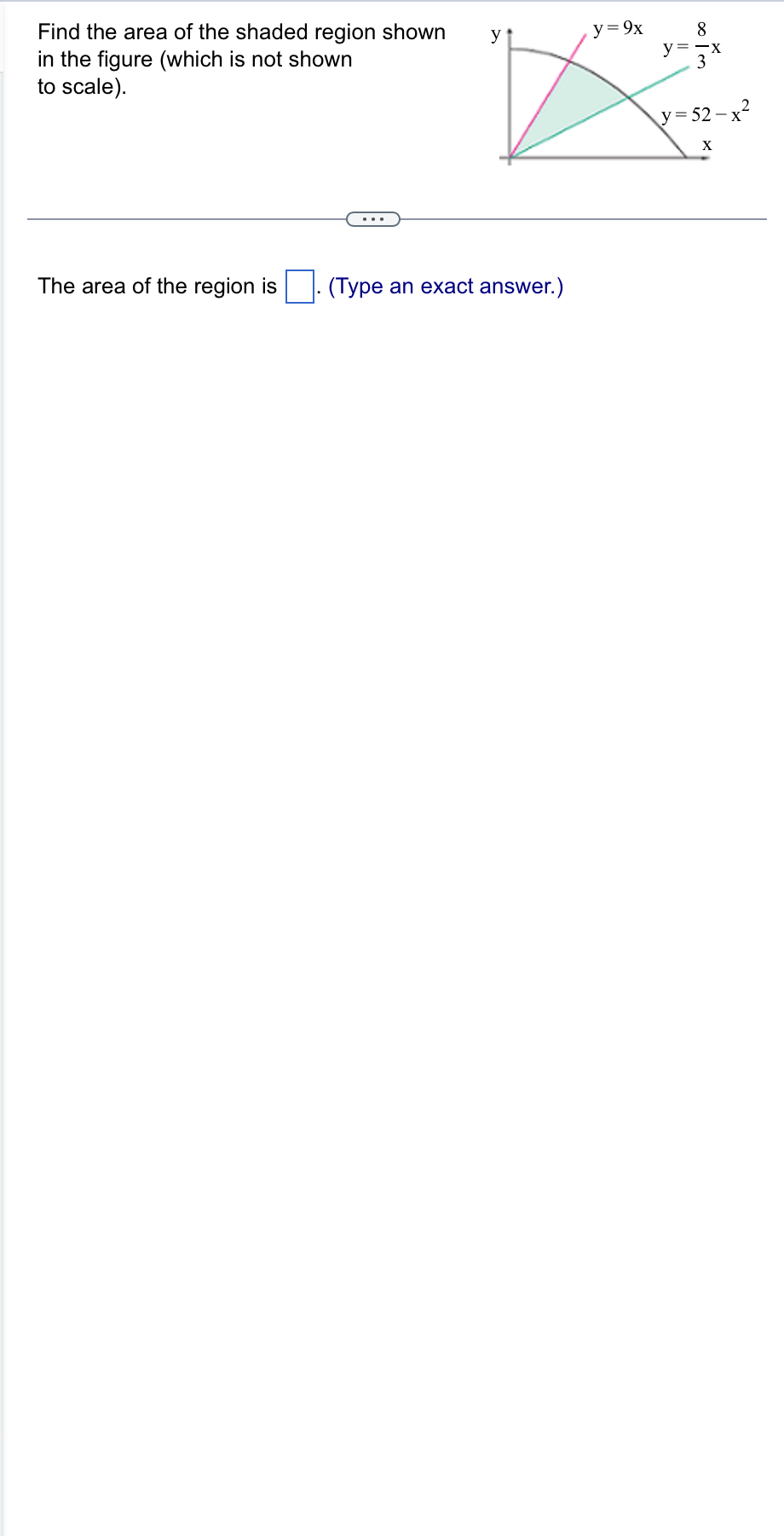 Solved Find the area of the shaded region shown in the | Chegg.com