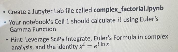 Solved - Create a Jupyter Lab file called | Chegg.com