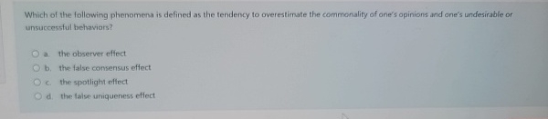 Solved Which of the following phenomena is defined as the | Chegg.com