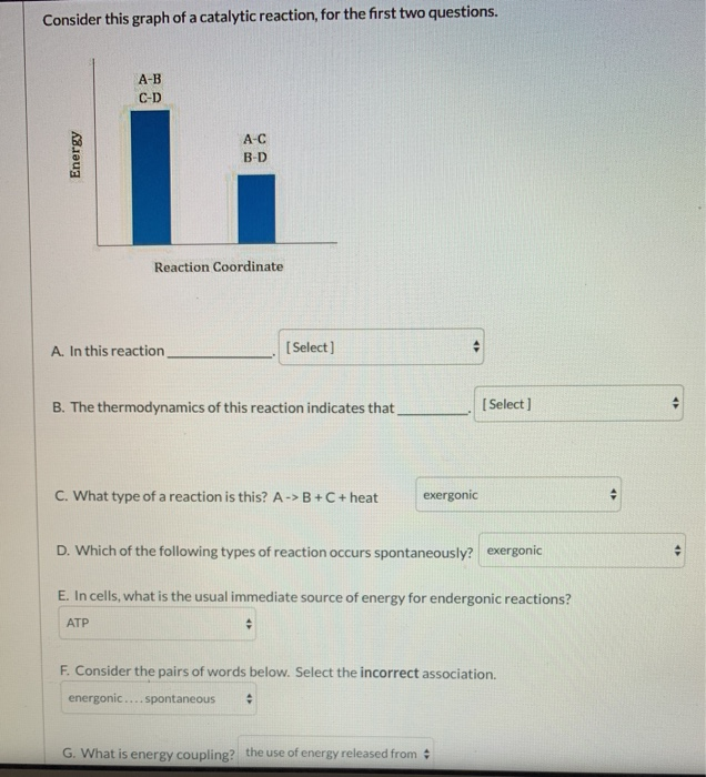 Solved Consider this graph of a catalytic reaction, for the | Chegg.com