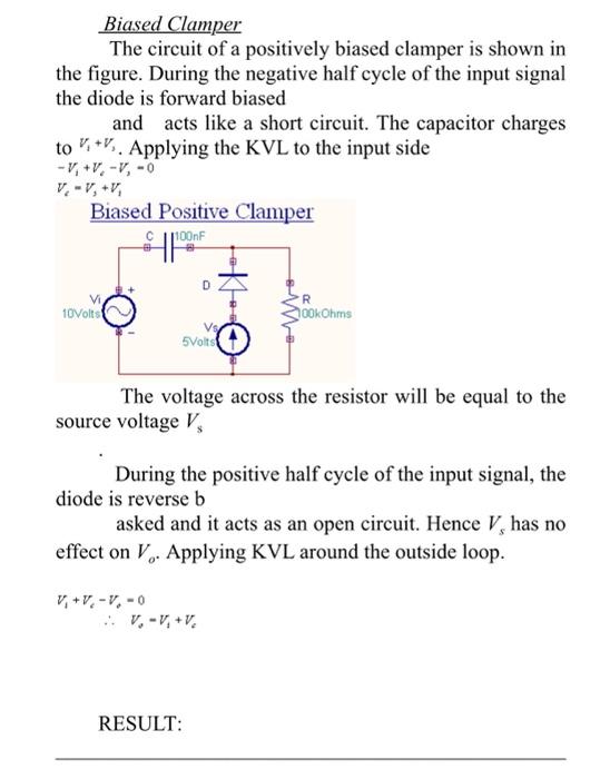 Solved 6.CLAMPER - CIRCUITS Aim: To simulate a clamper | Chegg.com