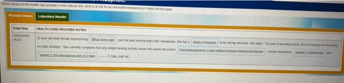 Solved Recognizing Cues - Calcium and Phosphate Which | Chegg.com