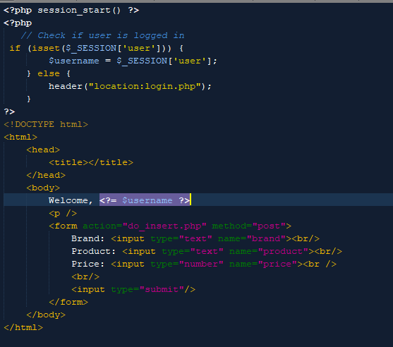 Solved Using PHP I have an insert page to to take in data | Chegg.com