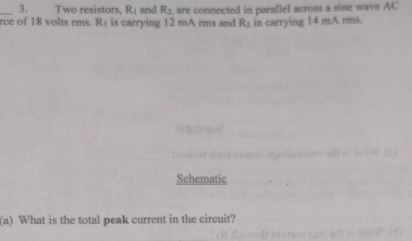 Solved 3. Two resistors, R1 and R2, are connected in | Chegg.com