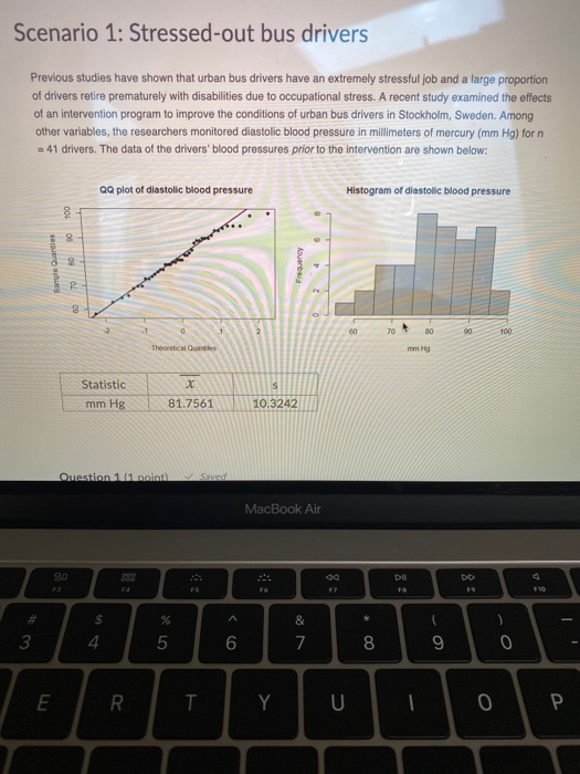 Solved Scenario 1: Stressed-out bus drivers Previous studies | Chegg.com