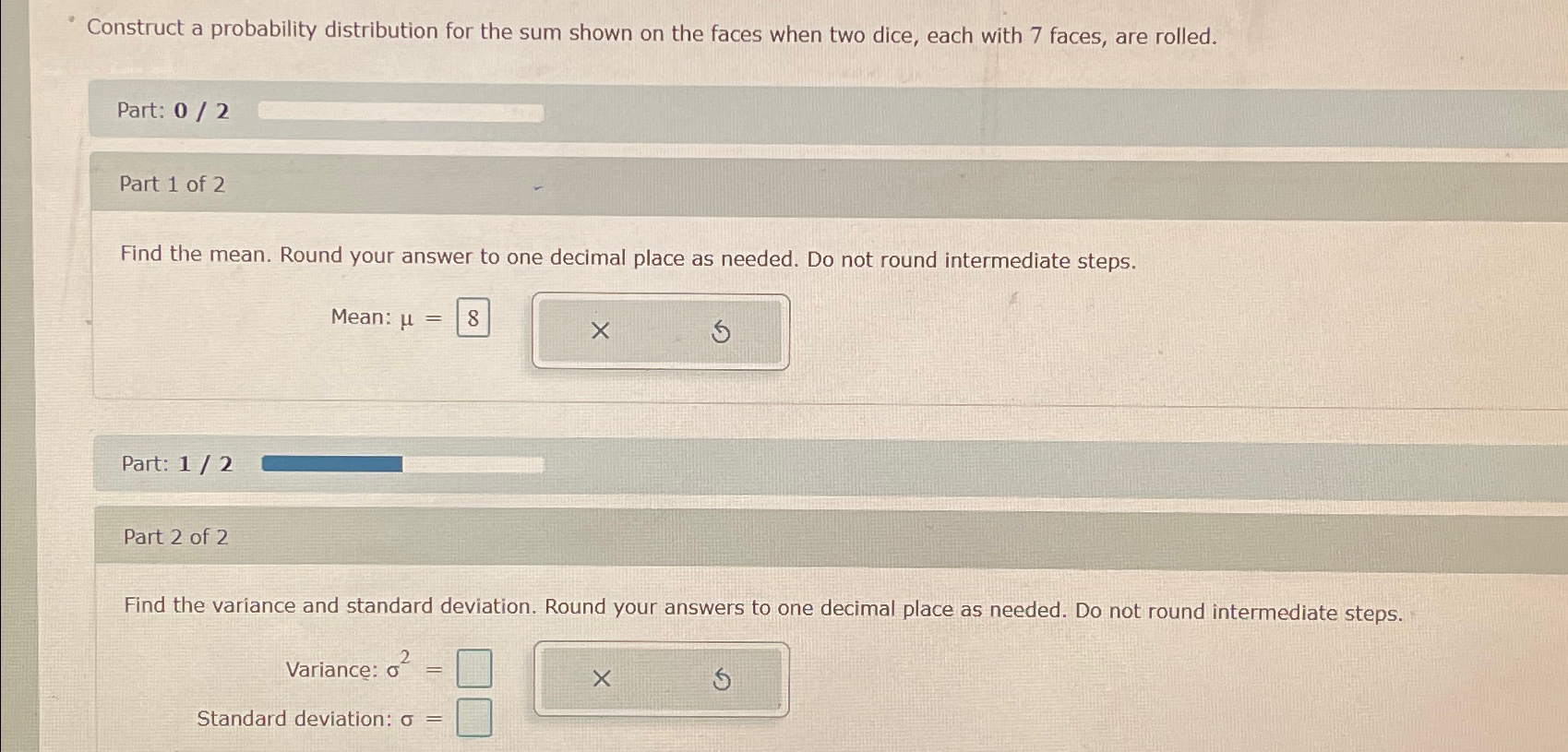 Solved Construct a probability distribution for the sum | Chegg.com
