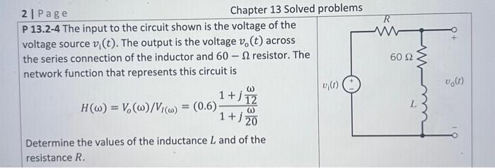 Solved 2) Page Chapter 13 Solved problems P 13.2-4 The input | Chegg.com