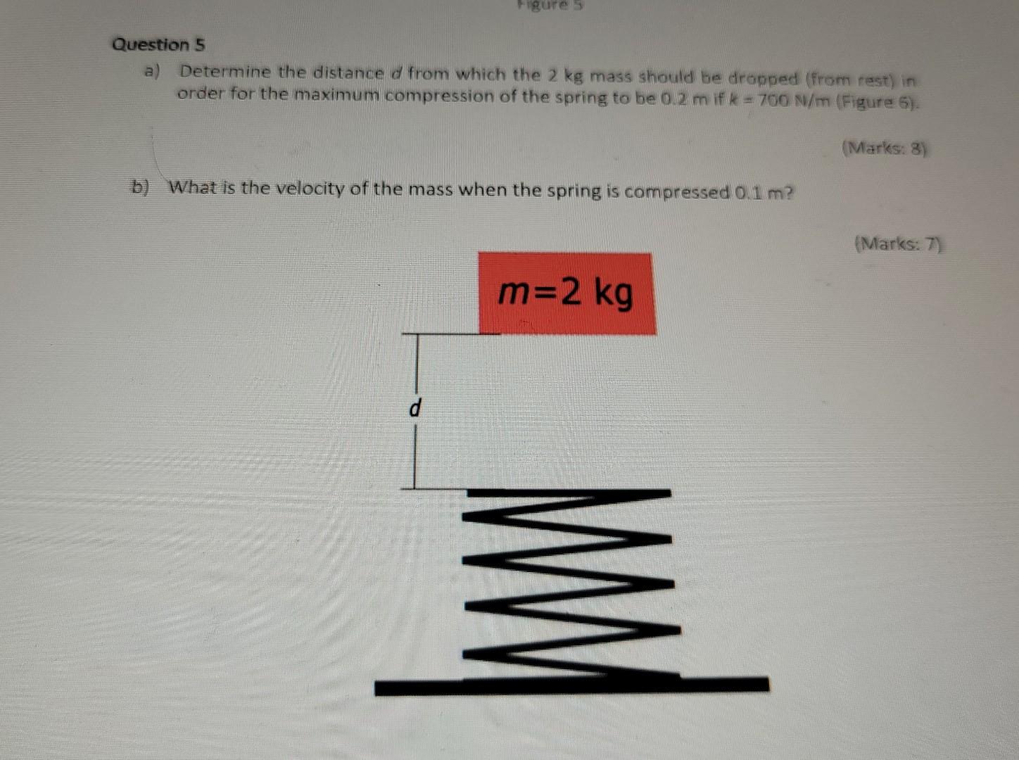 Solved Question 5 a) Determine the distance d from which the | Chegg.com