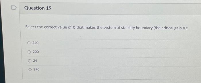Solved Questions 16-19 use the following block diagram: | Chegg.com