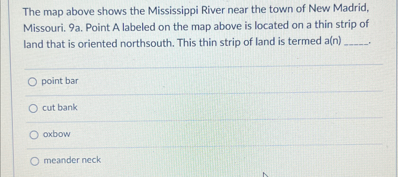 Solved The map above shows the Mississippi River near the | Chegg.com