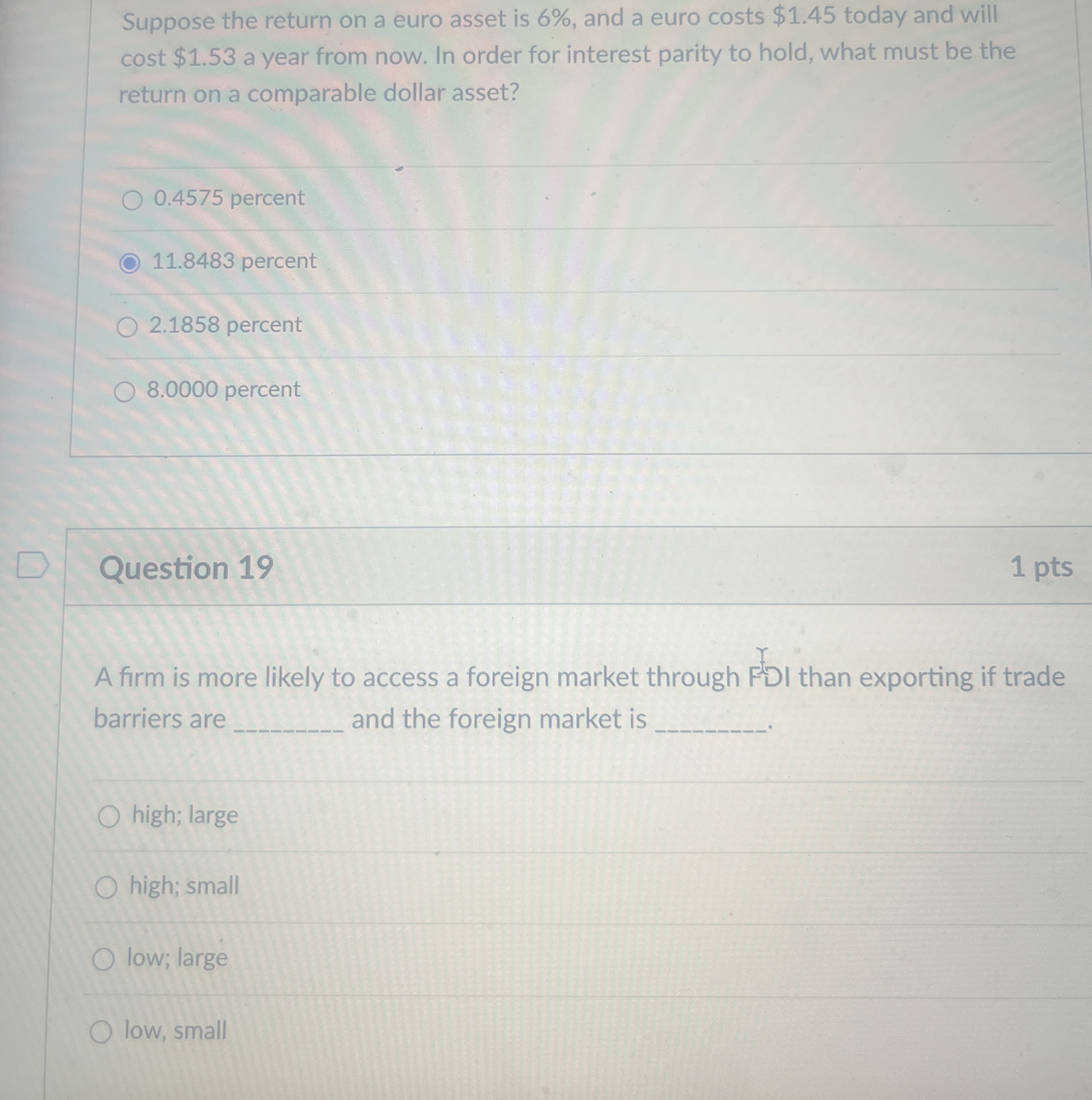 Solved Suppose the return on a euro asset is 6%, ﻿and a euro | Chegg.com
