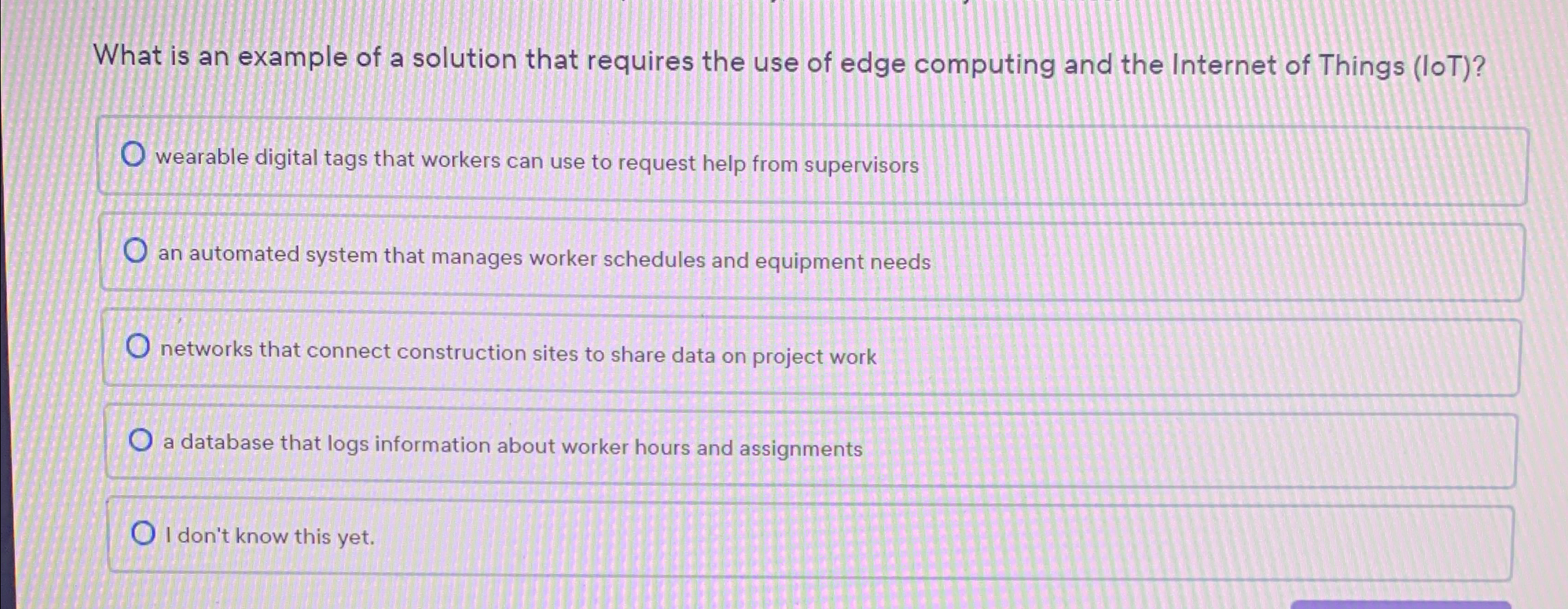 Solved What is an example of a solution that requires the | Chegg.com