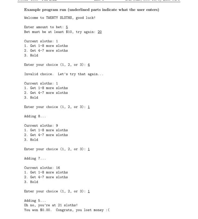 Solved 4. (12 points) Consider a one-player casino game | Chegg.com