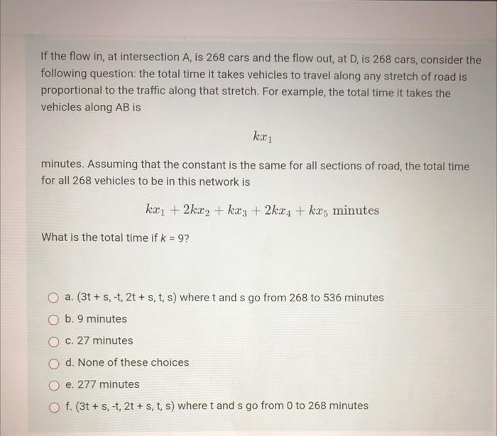 Solved Consider the following traffic flow diagram: If the | Chegg.com