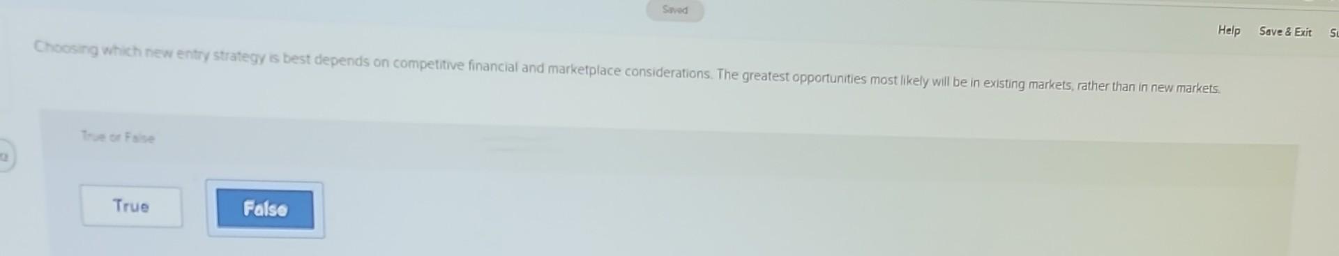 Solved The on Faise | Chegg.com