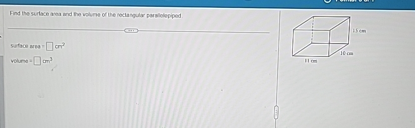 Solved Find the surface area and the volume of the | Chegg.com
