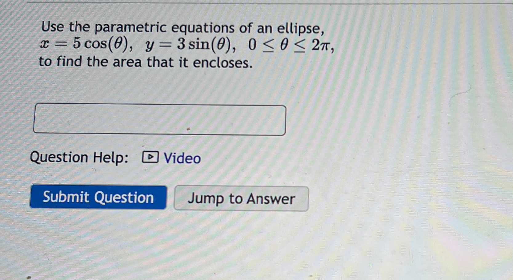 Solved Use the parametric equations of an ellipse, | Chegg.com