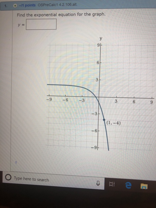 Solved 1. -11 points OSPreCalc1 4.2.106.alt. Find the | Chegg.com