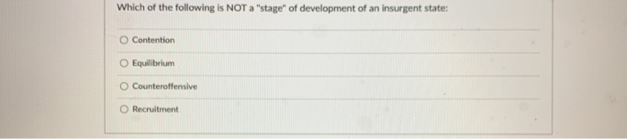 Which of the following is NOT a "stage" of | Chegg.com