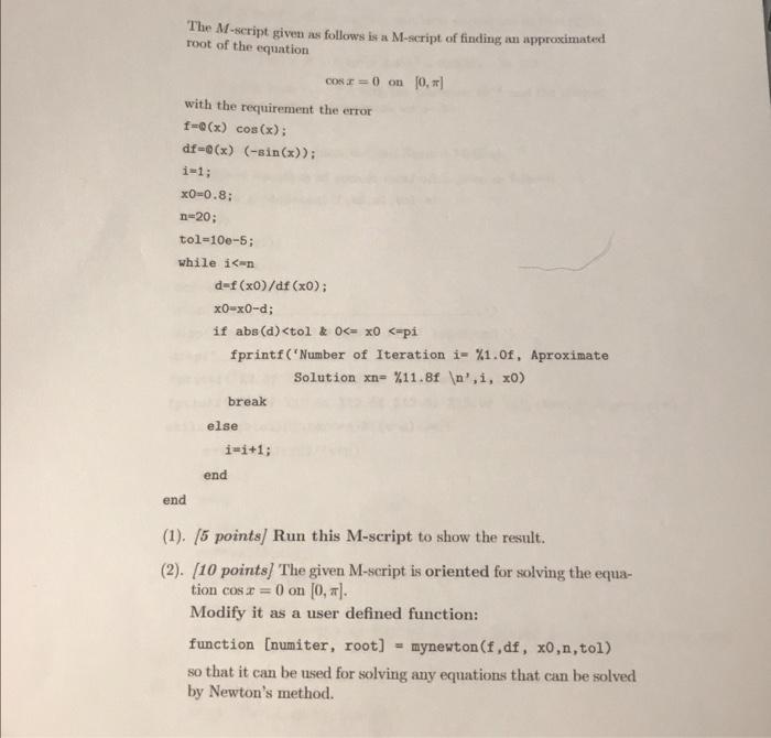 Solved 4. [20 points] This problem is about Newton's Method | Chegg.com