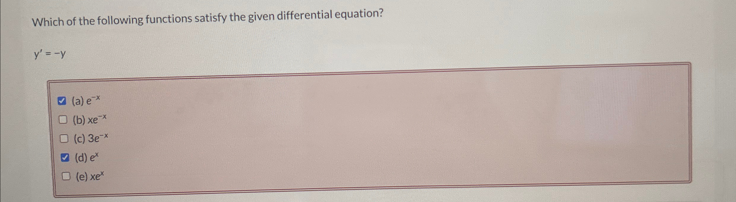Solved Which of the following functions satisfy the given | Chegg.com