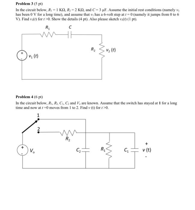 Solved Problem 1(4pt) Find the differential equation for v0 | Chegg.com