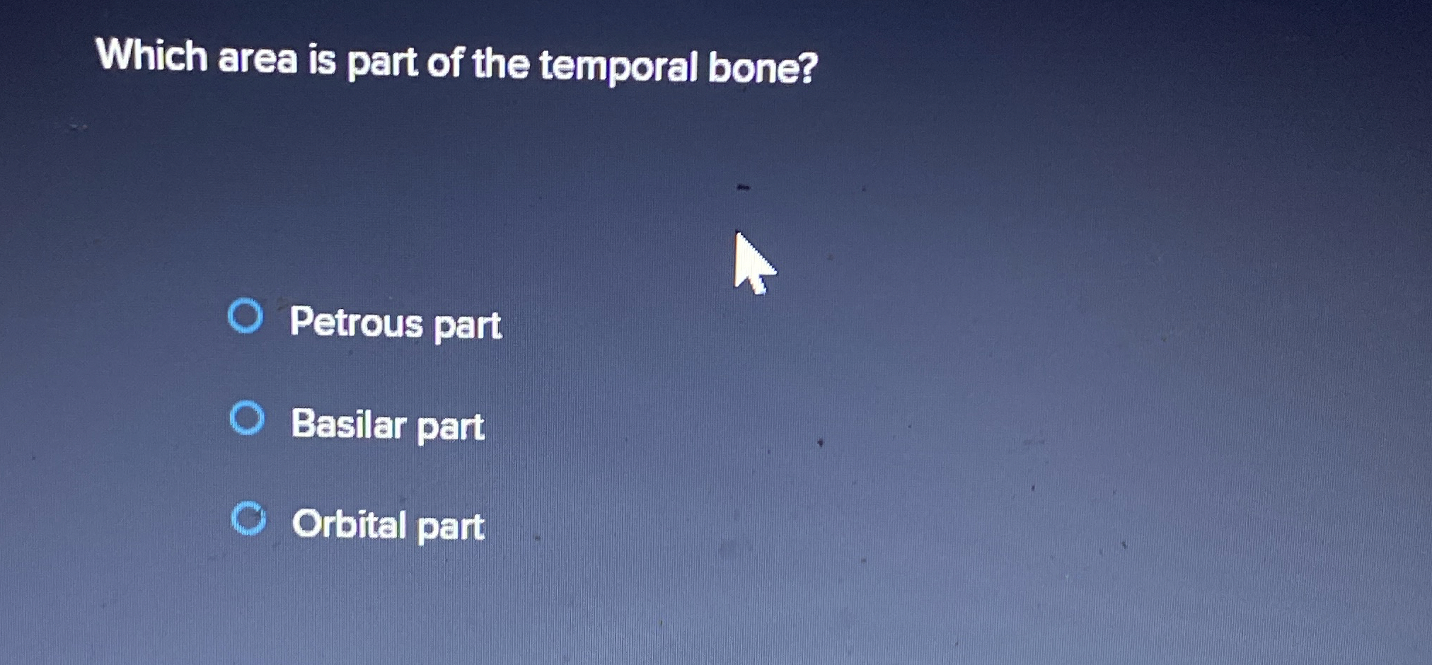 Solved Which area is part of the temporal bone?Petrous | Chegg.com
